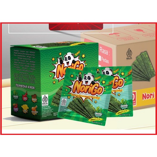 Jual Norigo Nori Rumput Laut Panggang Viral 1 box 12 pcs| cemilan ala ...