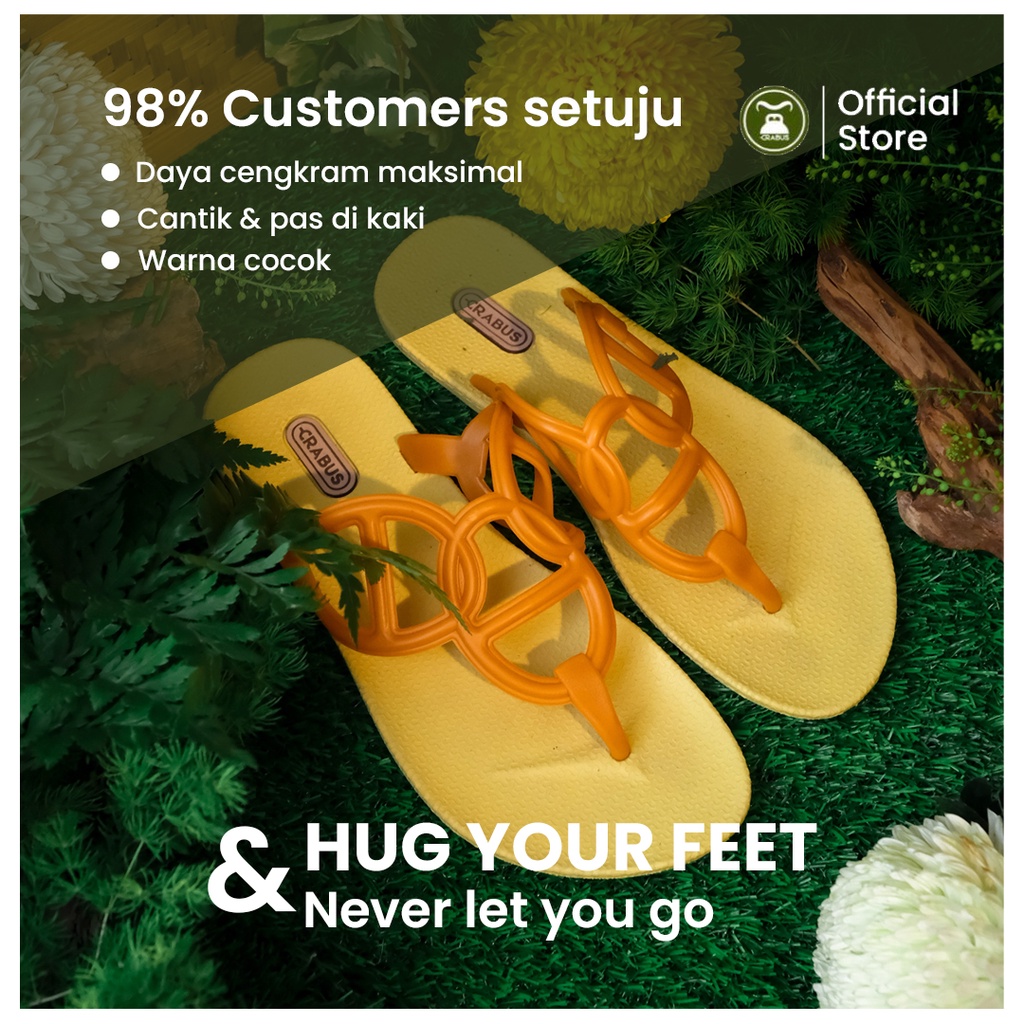 Jual Sandal Wanita Crabus - Freya (Sunny) | Shopee Indonesia