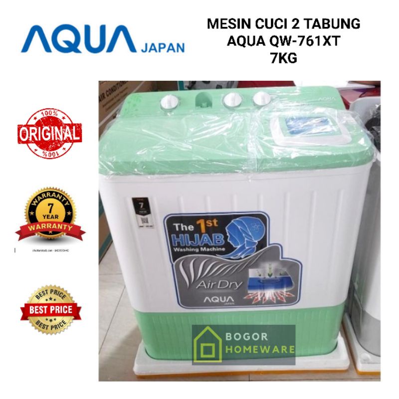 Jual MESIN CUCI 2 TABUNG AQUA QW-761XT QW 761 XT 7KG | Shopee Indonesia