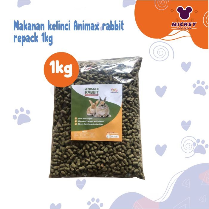 Jual Makanan kelinci Animax rabbit repack 1kg | Shopee Indonesia