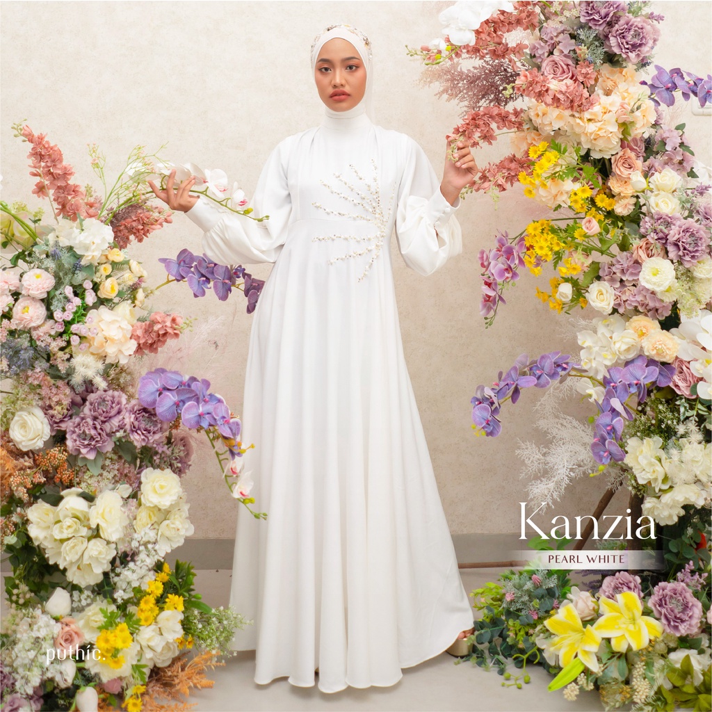 Jual PUTHIC - Kanzia Dress|READY STOCK||GAUN WISUDA AKAD RESEPSI CASUAL ...
