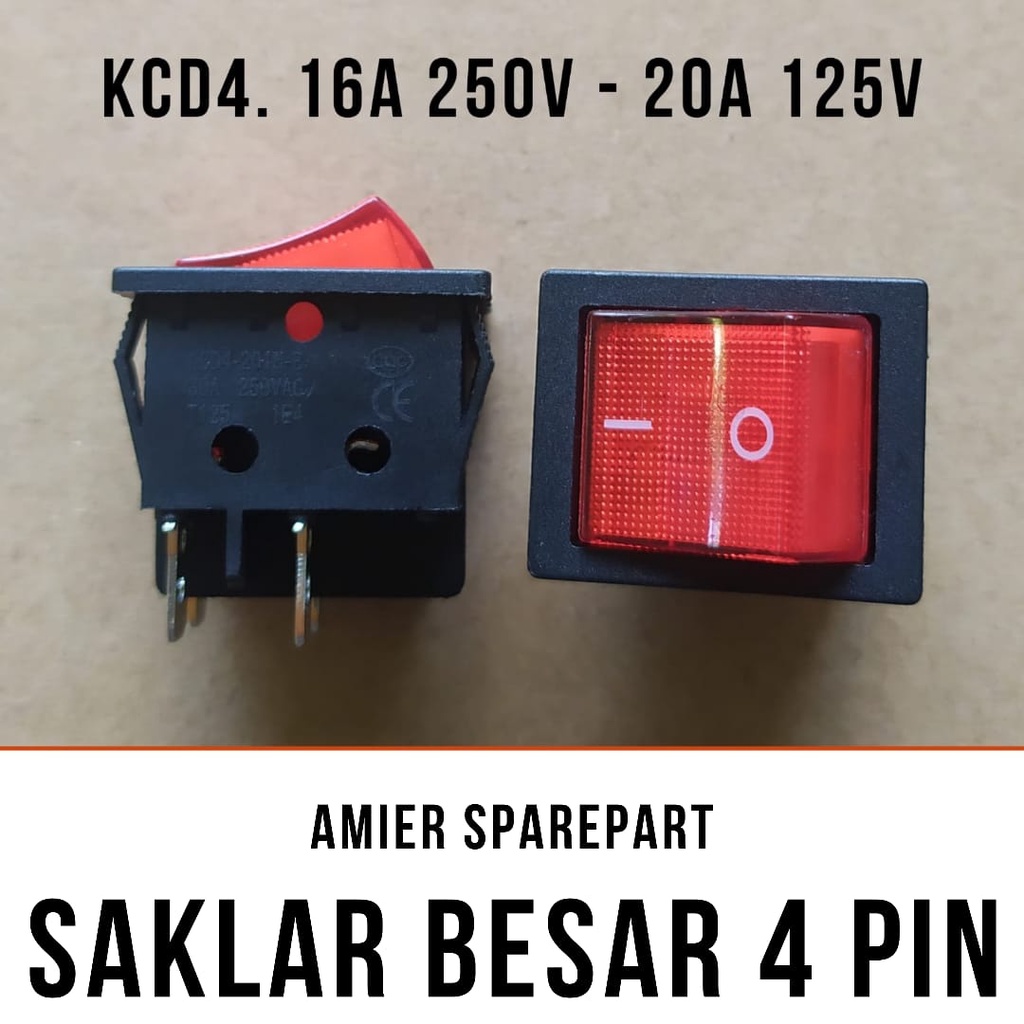 Jual SAKLAR SKAKEL 16A 250V SAKLAR BESAR 20A 125V KAKI 4 | Shopee Indonesia