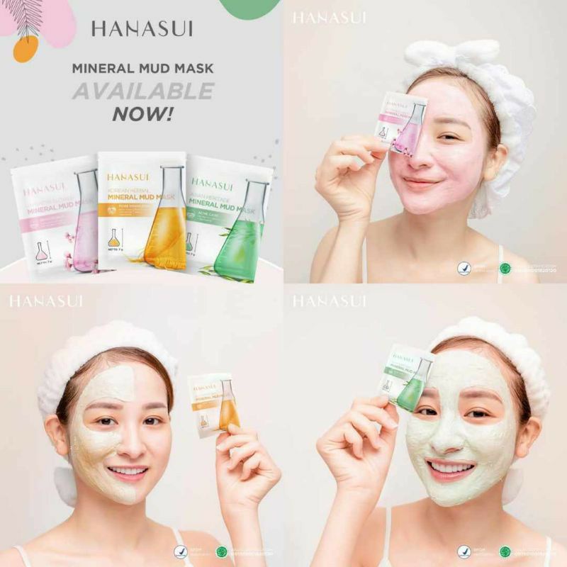 Jual Hanasui Mask Mud Korean Herbal | Hanasui Mask Mud Japanese Flower ...
