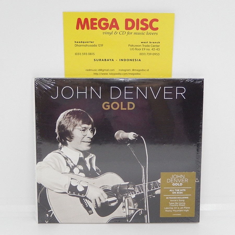 Jual CD John Denver - Gold 3CD EU Album Audio Music | Shopee Indonesia