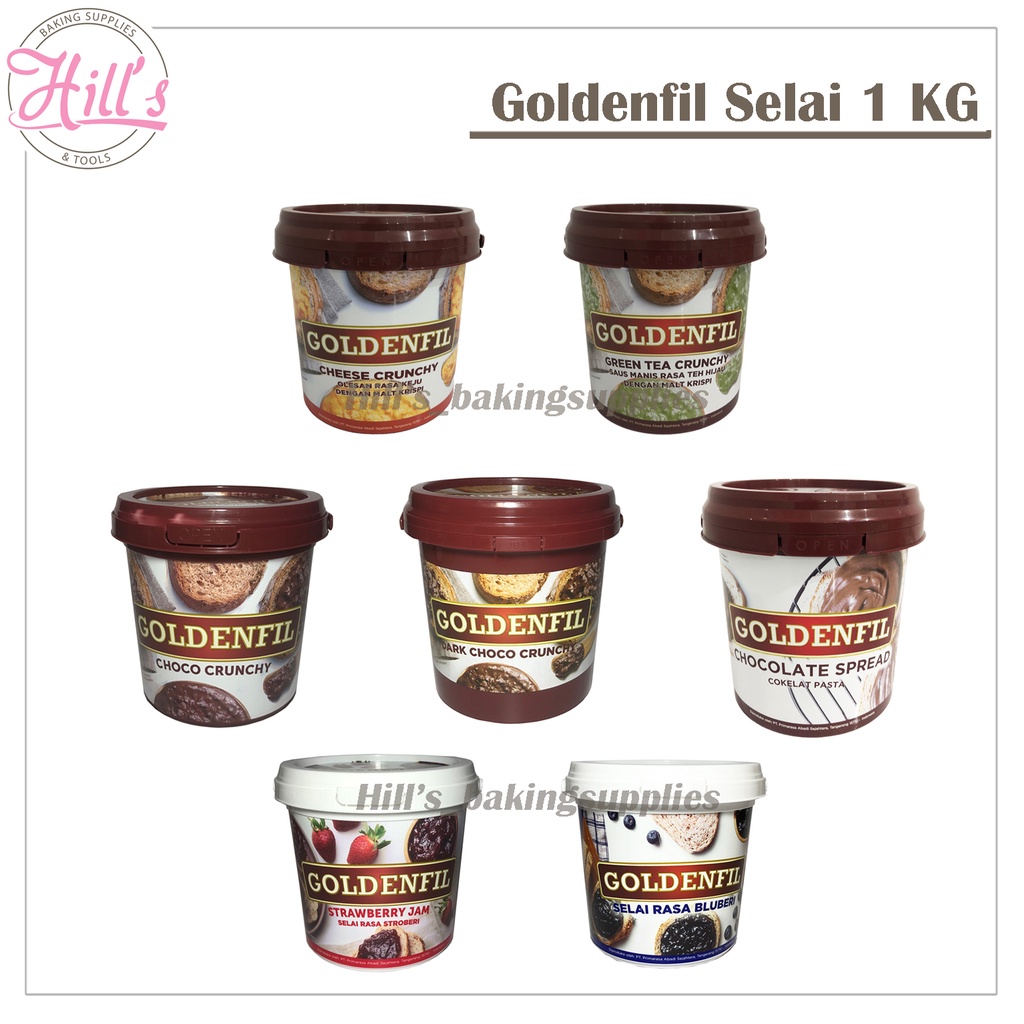 Jual GOLDENFIL SPREAD 1 KG / SELAI DARK CHOCO CRUNCHY CHEESE GREEN TEA ...