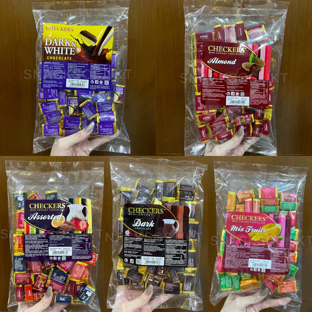 Jual CHECKERS MINI CHUNKY CHOCOLATE DARK CHOCOLATE / MIX FRUIT / DARK ...