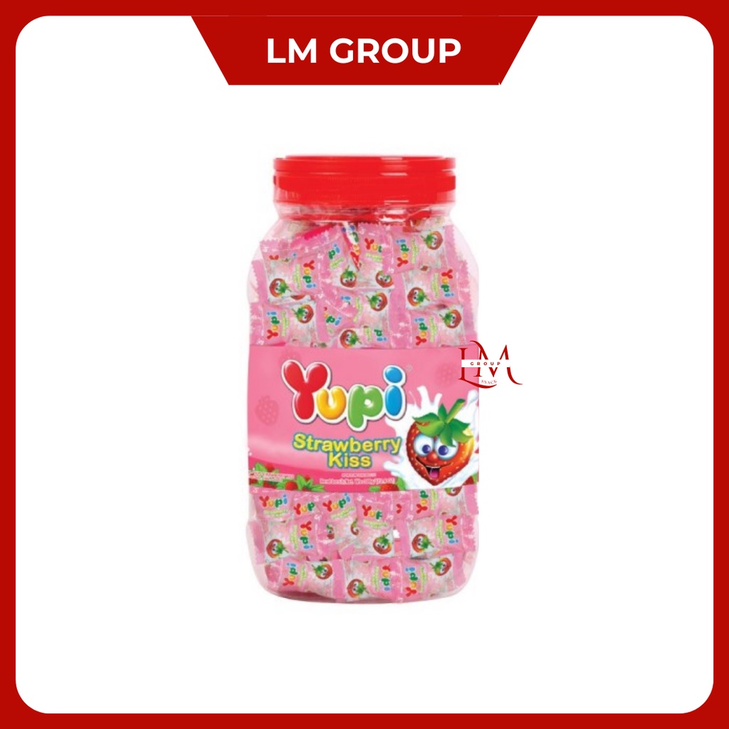 Jual Permen Yupi Strawberry Jar Toples 300gr | Shopee Indonesia