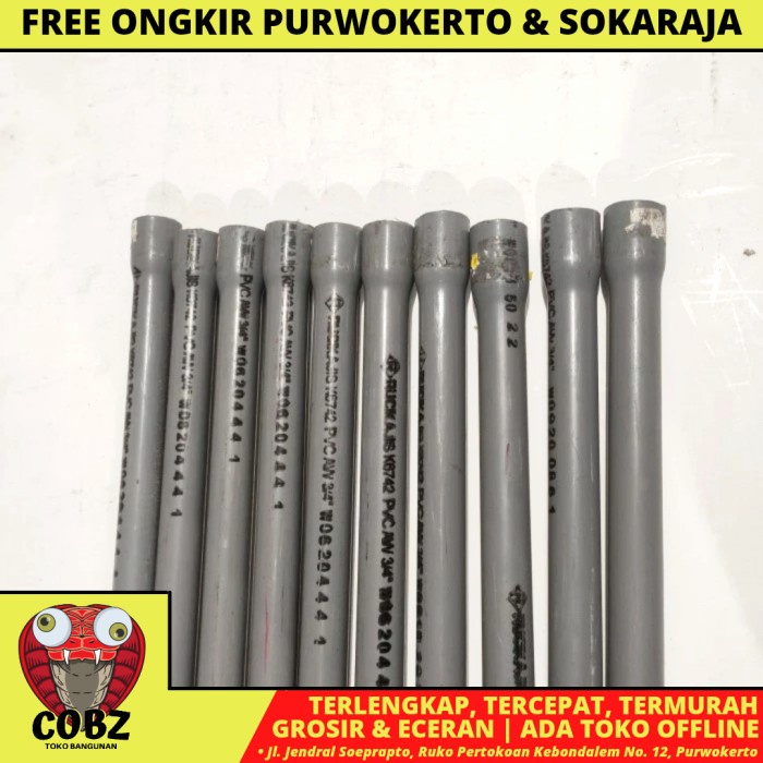Jual 3/4 INCH / RUCIKA WAVIN AW Abu Abu Pipa Pralon Paralon Pvc Per ...