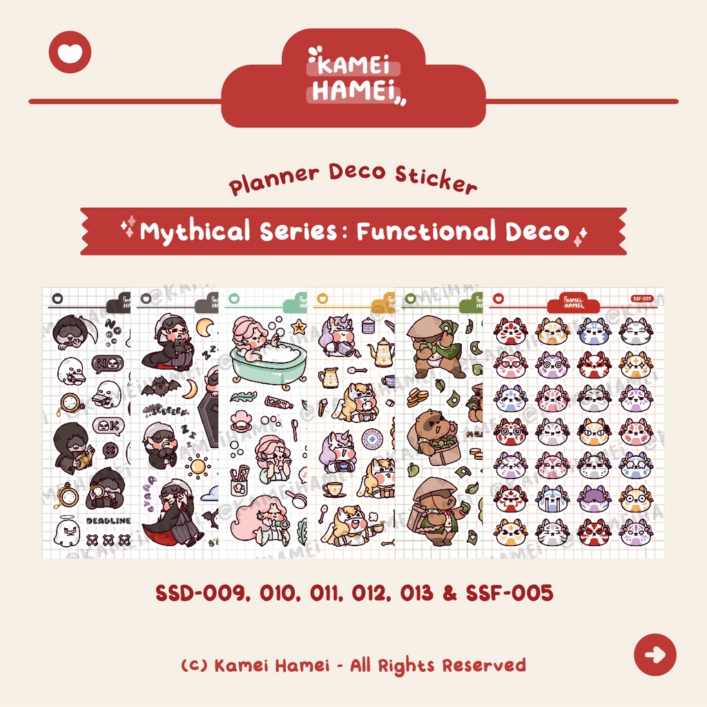 Jual Myth Series | Kamei Hamei Functional Deco Planner Sticker | Shopee ...