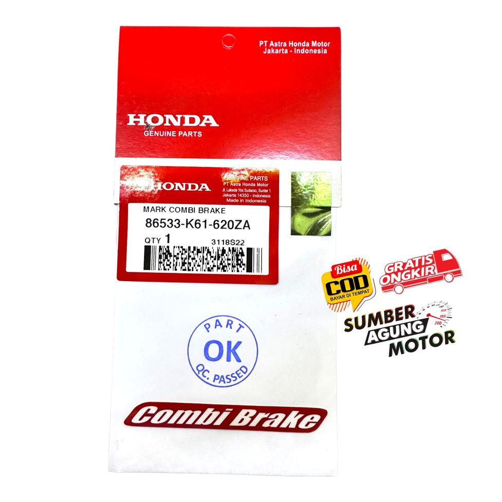 Jual STIKER LABEL HONDA COMBI BRAKE ORI AHM BEAT ESP | Shopee Indonesia