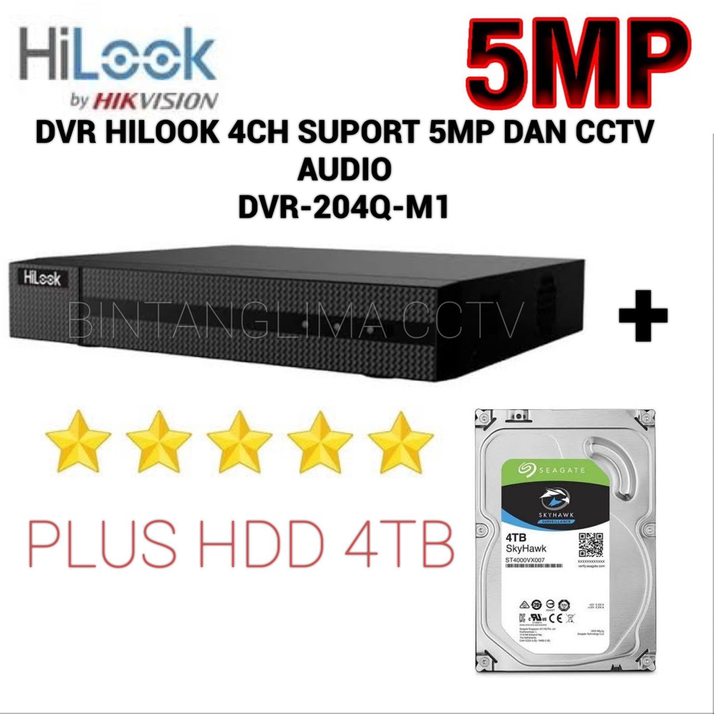 Jual DVR-204Q-M1 - HILOOK DVR 4CH SUPPORT 5MP DAN CCTV AUDIO | Shopee ...