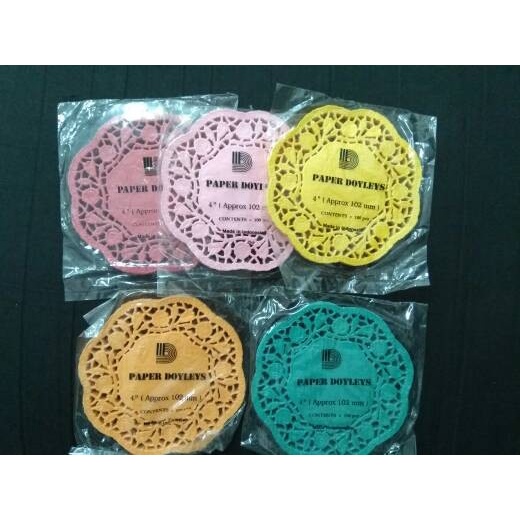 Jual Diva Paper Doileys 4" Colorful - 100 pcs | Shopee Indonesia