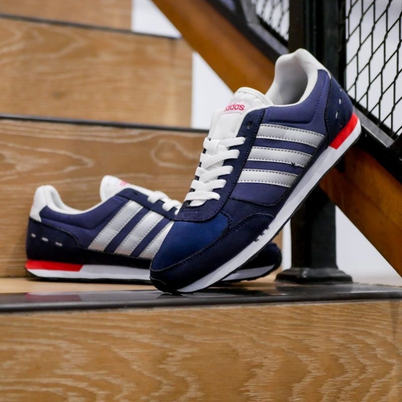 Jual Sepatu Adidas Neo City Racer Navy White Premium Grade Original ...