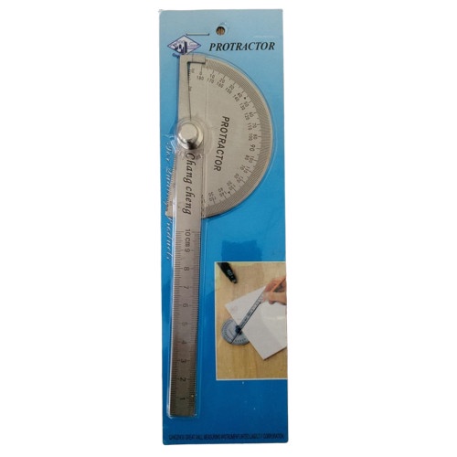 Jual Matr Penggaris Busur Derajat Protactor / Busur Besi Setengah ...