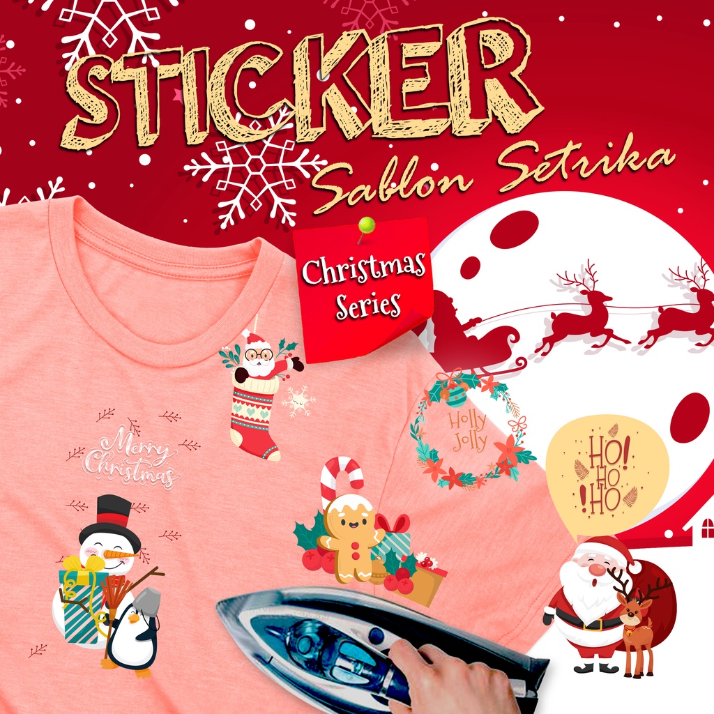 Jual STICKER SABLON KAOS NATAL STICKER MERRY CHRISTMAS STICKER NATALAN ...