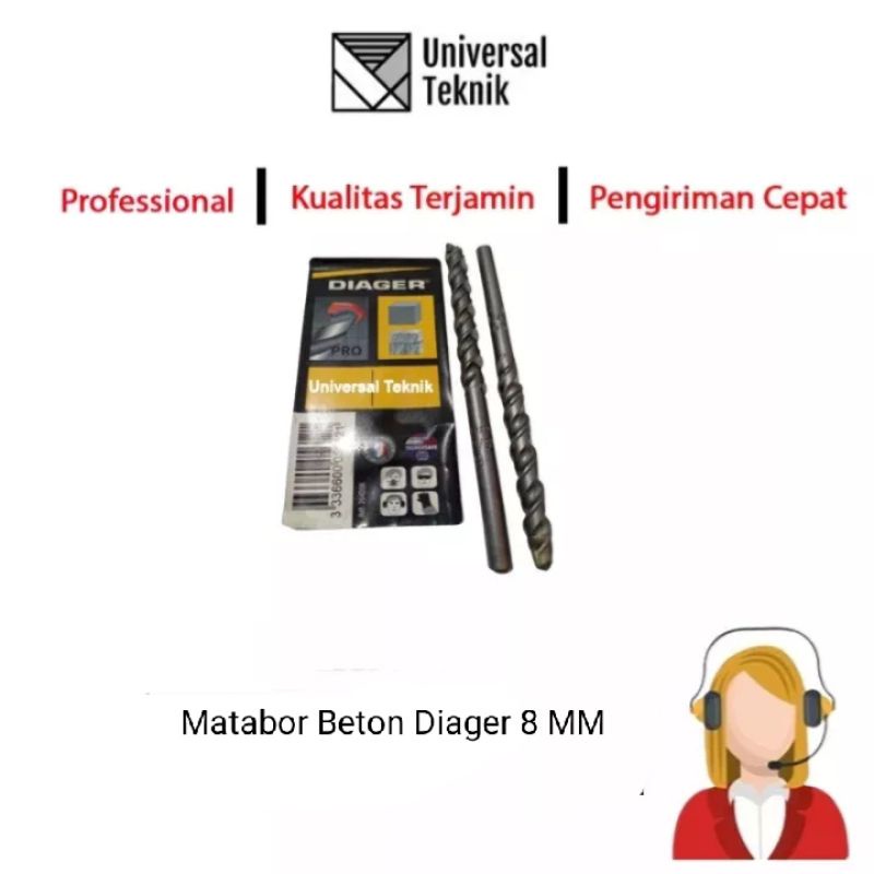 Jual Mata bor matabor beton Diager 8mm | Shopee Indonesia
