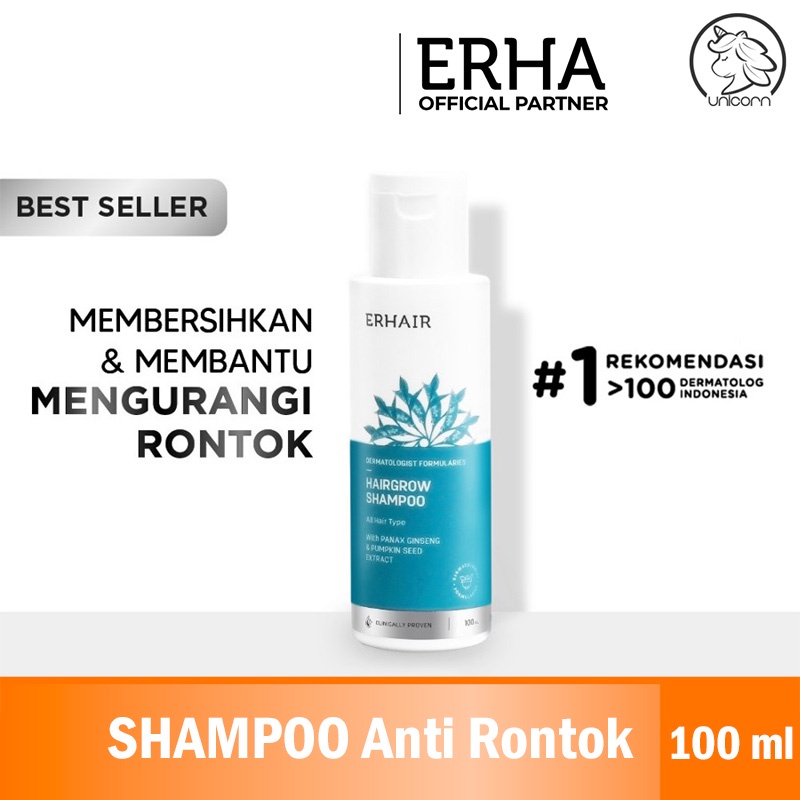 Jual ERHA Hairgrow Shampoo 100 ml | Sampo Anti Rambut Rontok 100 ml ...