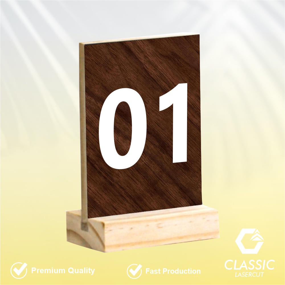 Jual Nomor Meja / Nomor Meja Makan / Sign Angka Meja Makan / Papan ...