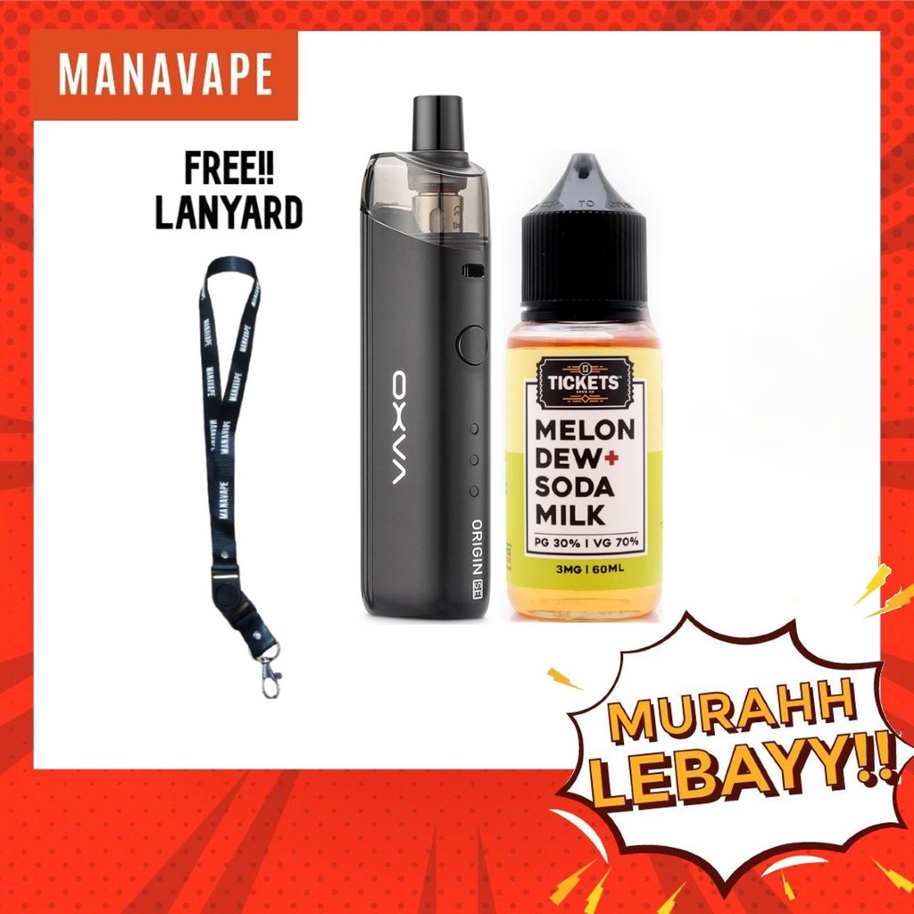 Jual OXVA ORIGIN SE KIT AUTHENTIC + LIQUID TICKET 60ML FREE LANYARD ...