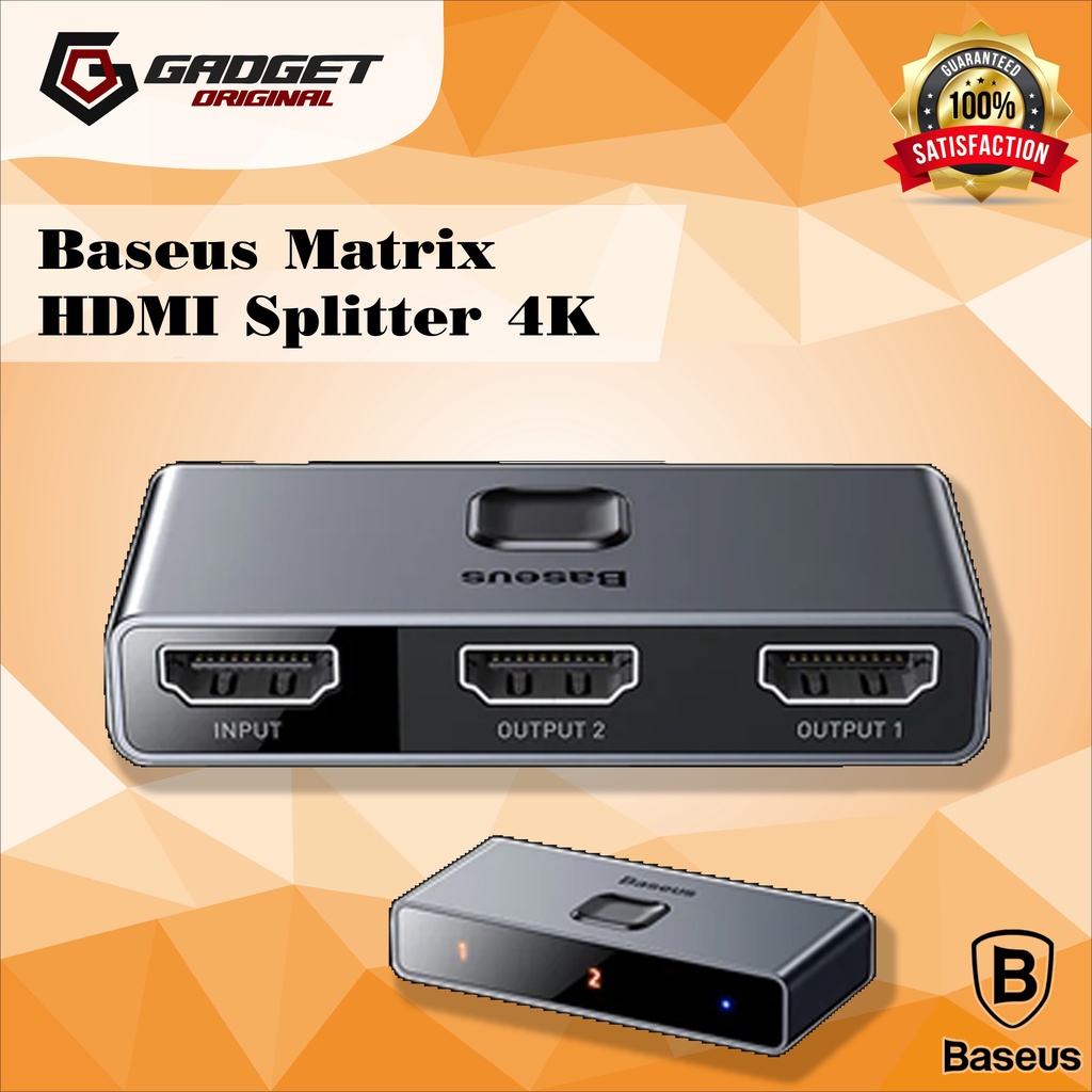 Jual Baseus Matrix HDMI Splitter 4K 60HZ Audio Adapter For PS4 PC TV ...