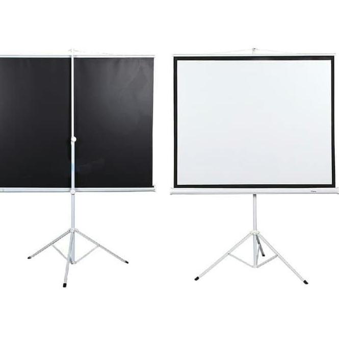 Jual (H-H7H-♥) LAYAR PROYEKTOR KAKI 70 INCI, SCREEN PROJECTOR TRIPOD 70 ...
