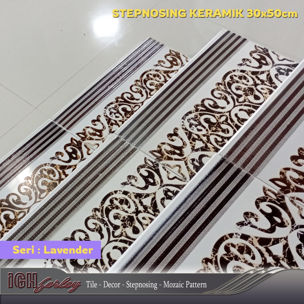 Jual Stepnosing Keramik 30x50 Putih Coklat Lavender Glossy Lantai ...