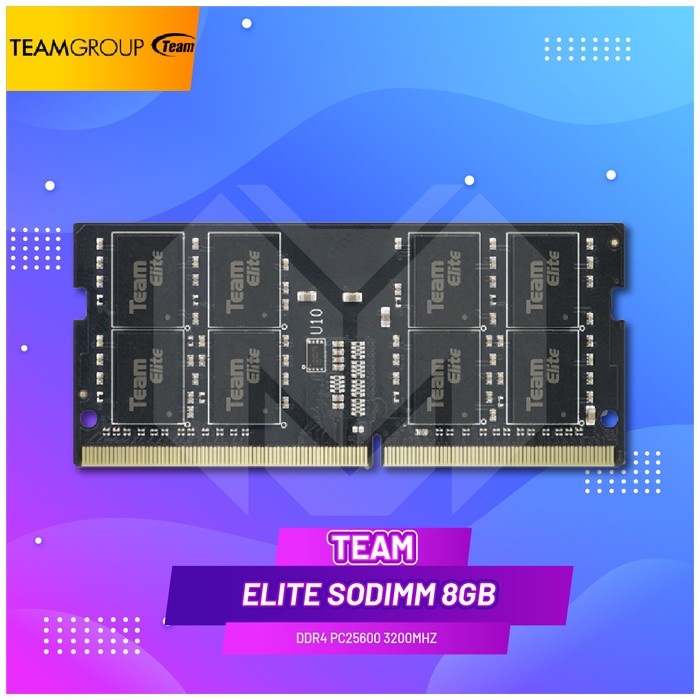 Jual TEAM ELITE SODIMM 8GB DDR4 PC25600 3200Mhz Memory RAM | Shopee ...