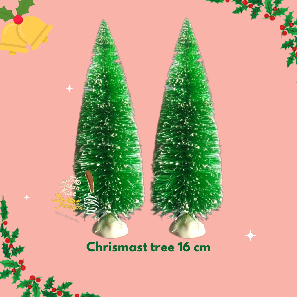 Jual TOPPER CHRISTMAS TREE 16CM / HIASAN KUE /CAKE TOPPER POHON NATAL ...