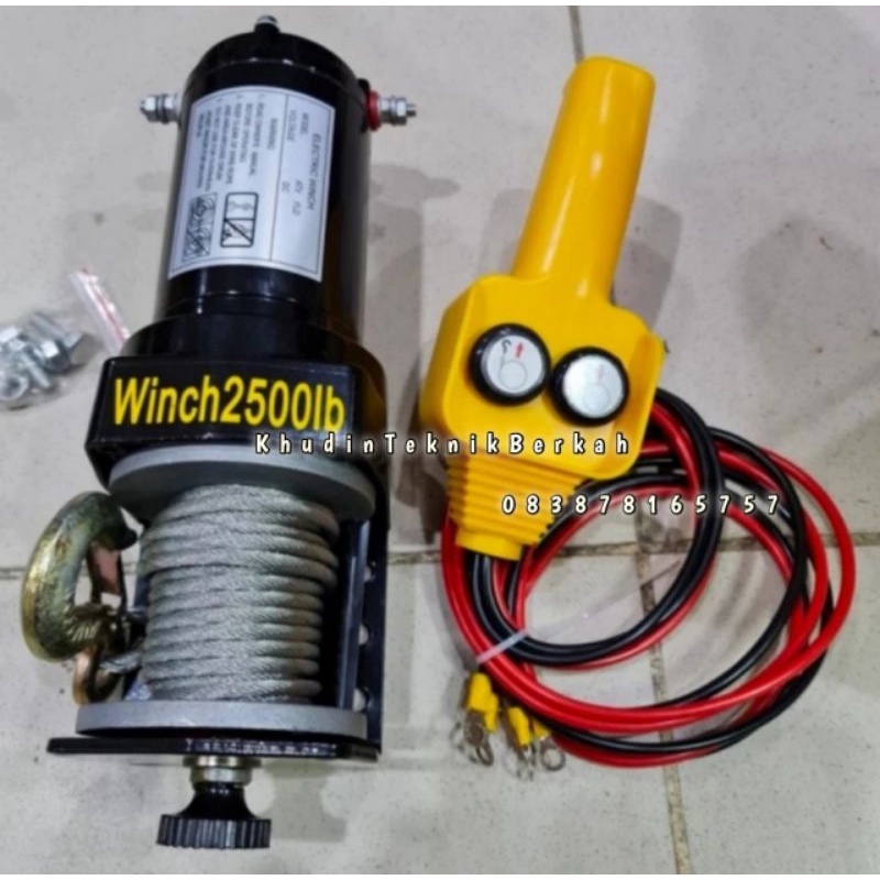 Jual Electric Winch Hoist 12V DC - 1100 x 10Mtr Hoist Winch ATV 2500LB ...