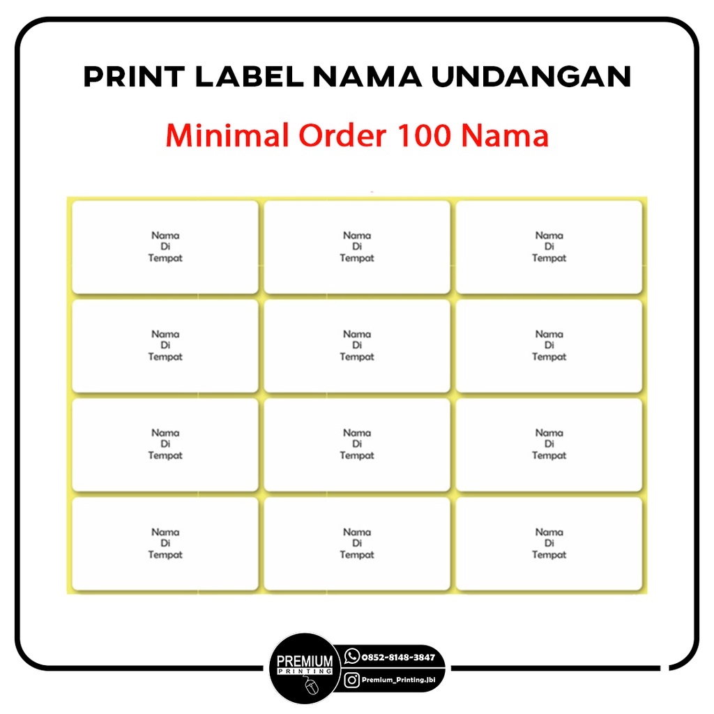 Jual Print Nama & Jasa Ketik Nama tamu di Stiker Label Undangan murah ...