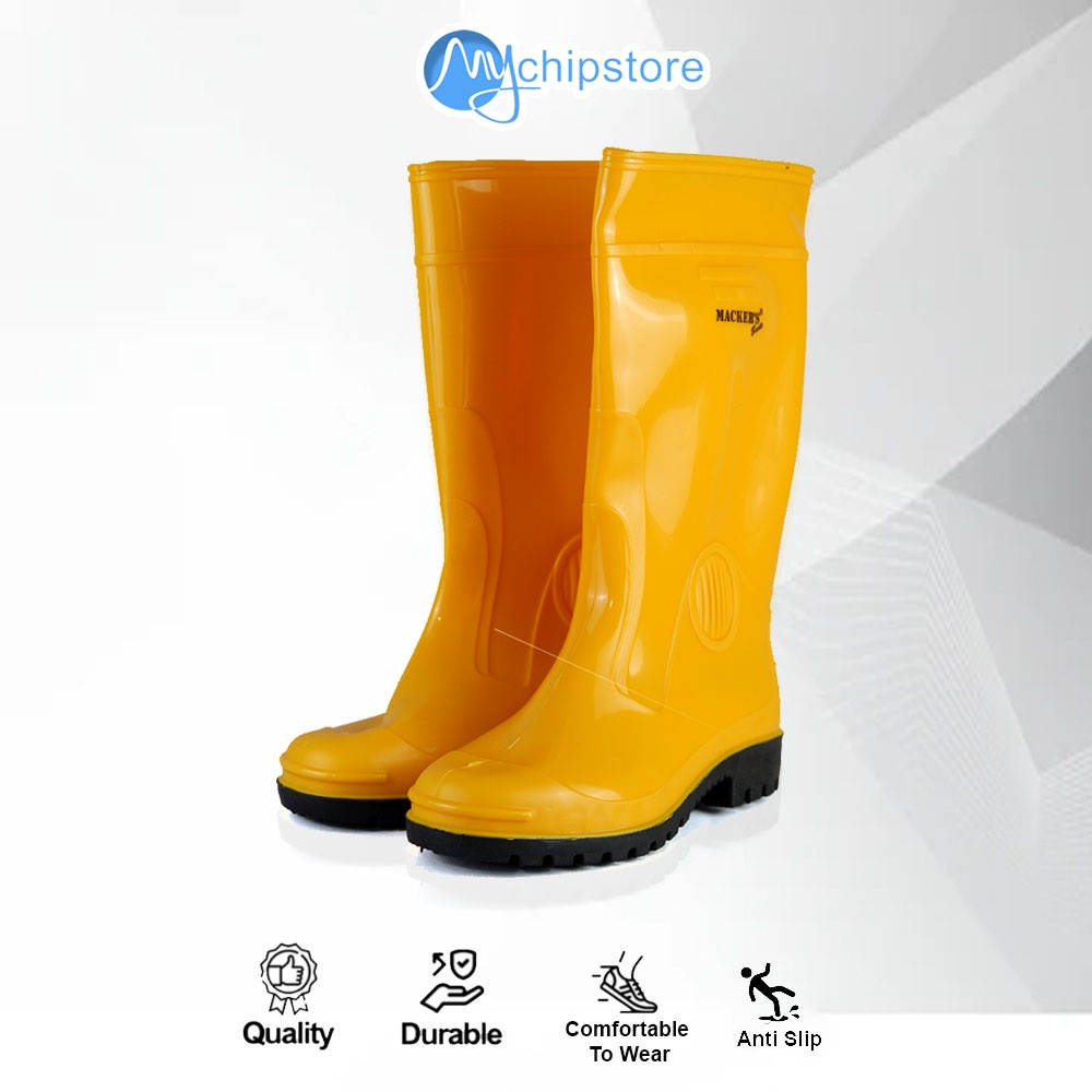 Jual Sepatu Boots Karet Panjang Kuning MACKERS | Shopee Indonesia