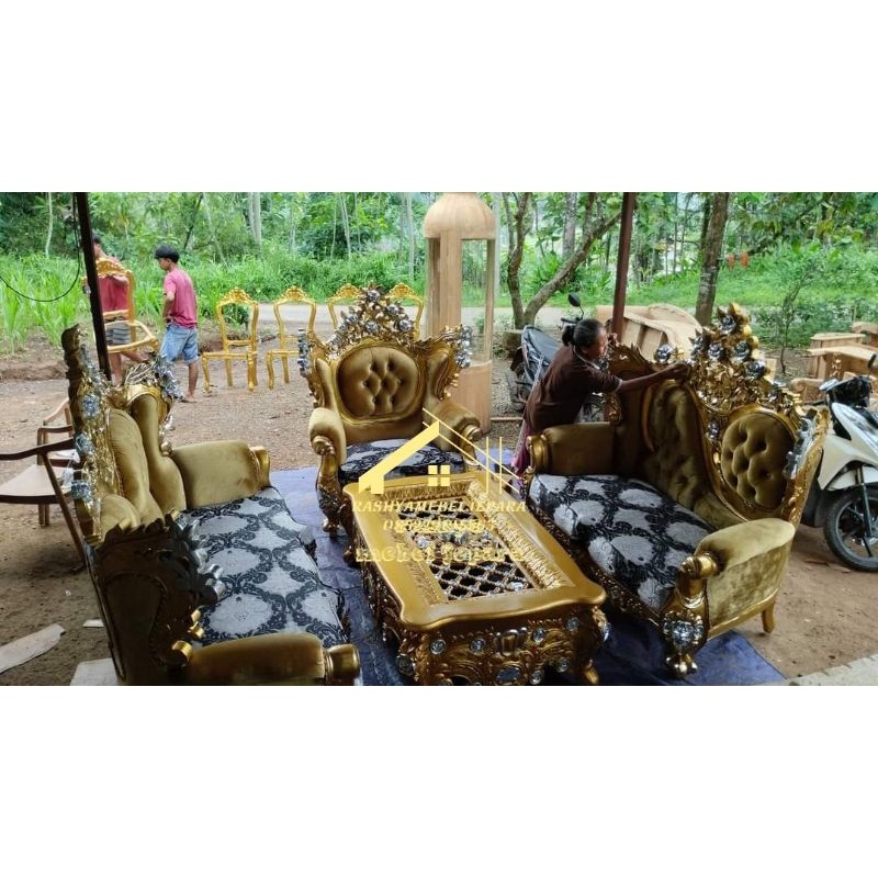 Jual sofa ukir mawar seribu Jepara (DP pesanan) | Shopee Indonesia