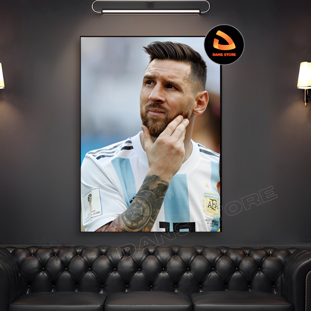 Jual Poster Lionel Messi Hiasan Dinding Pemain Bola Argentina LM14 ...