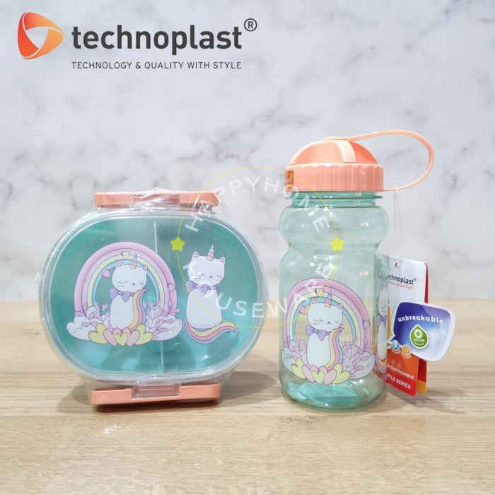 Jual HOWDY CAT Paket Hemat School Set | Kotak Makan 440ml & Botol 560ml | Shopee Indonesia