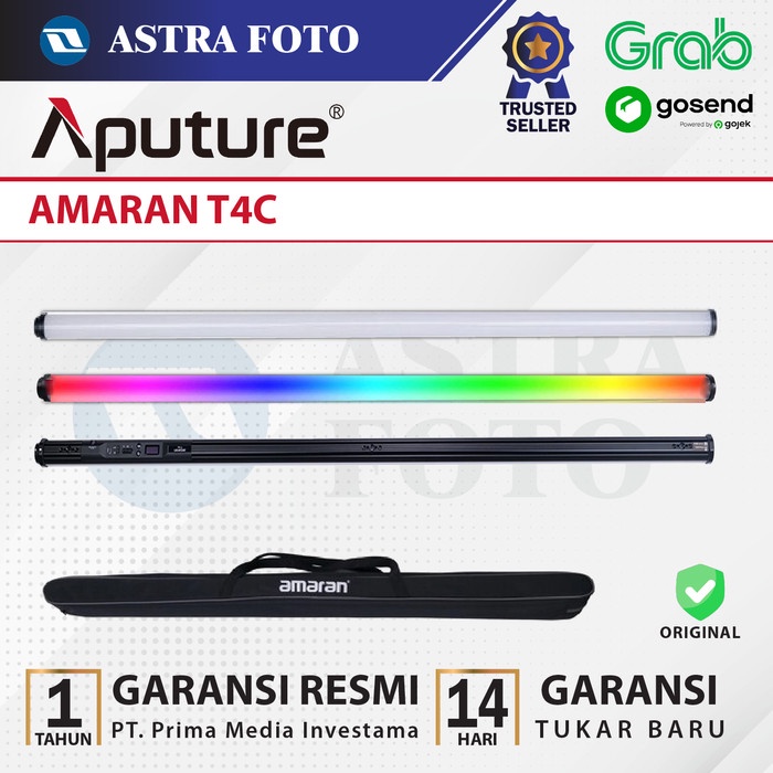 Jual Aputure Amaran T4c RGBWW LED Tube Light + Battery Grip- T4 C Lampu ...