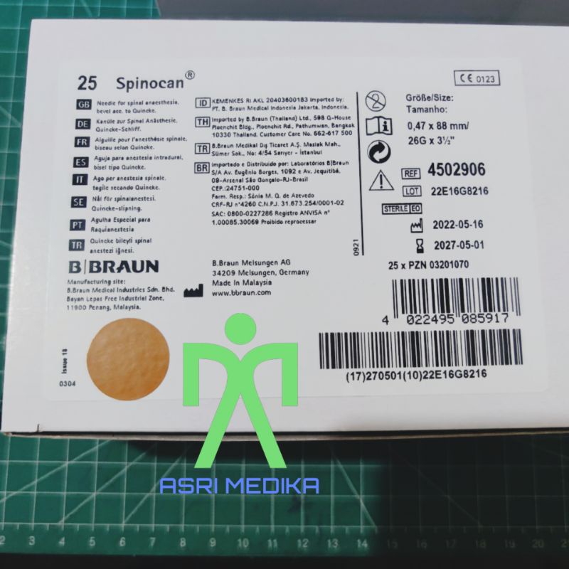 Jual SPINOCAN 26 BBRAUN TERMURAH!! ORIGINAL NO BOX/ SPINAL NEEDLE FOR ...