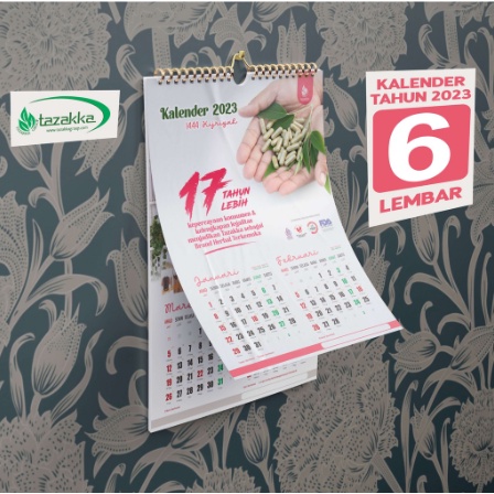 Jual Promo !!Kalender 2023 Dinding Jumbo 6 Lembar Herbal Tazakka ...
