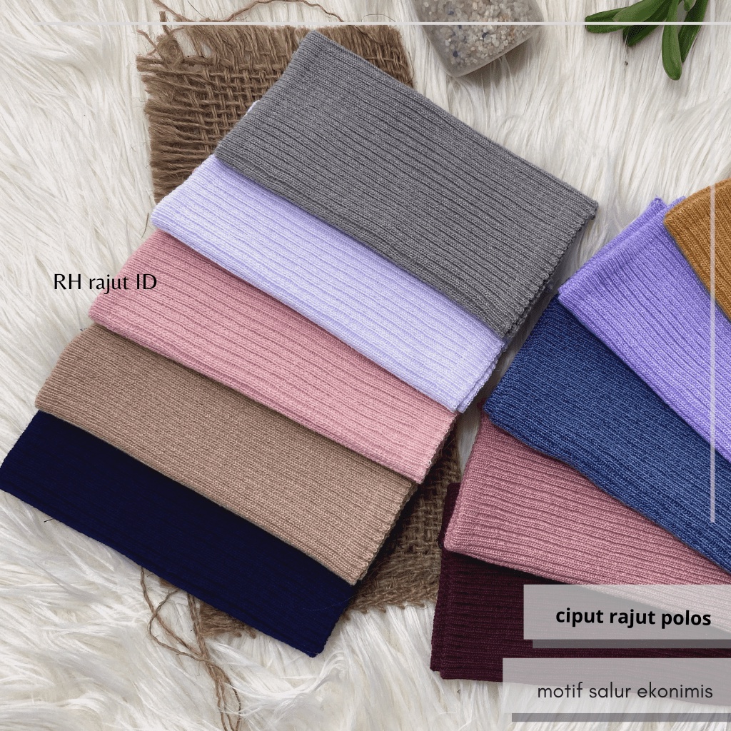 Jual Ciput Rajut Polos Premium banda rajut anti pusing harga lebih ...
