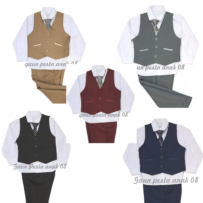 Jual Setelan Rompi/ Vest One Set Anak Laki-laki Usia 9Bln- 12 Tahun ...