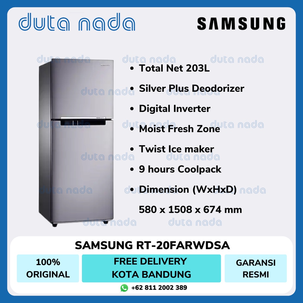 Jual SAMSUNG Kulkas 2 Pintu RT20FARWDSA / RT-20FARWDSA | Shopee Indonesia