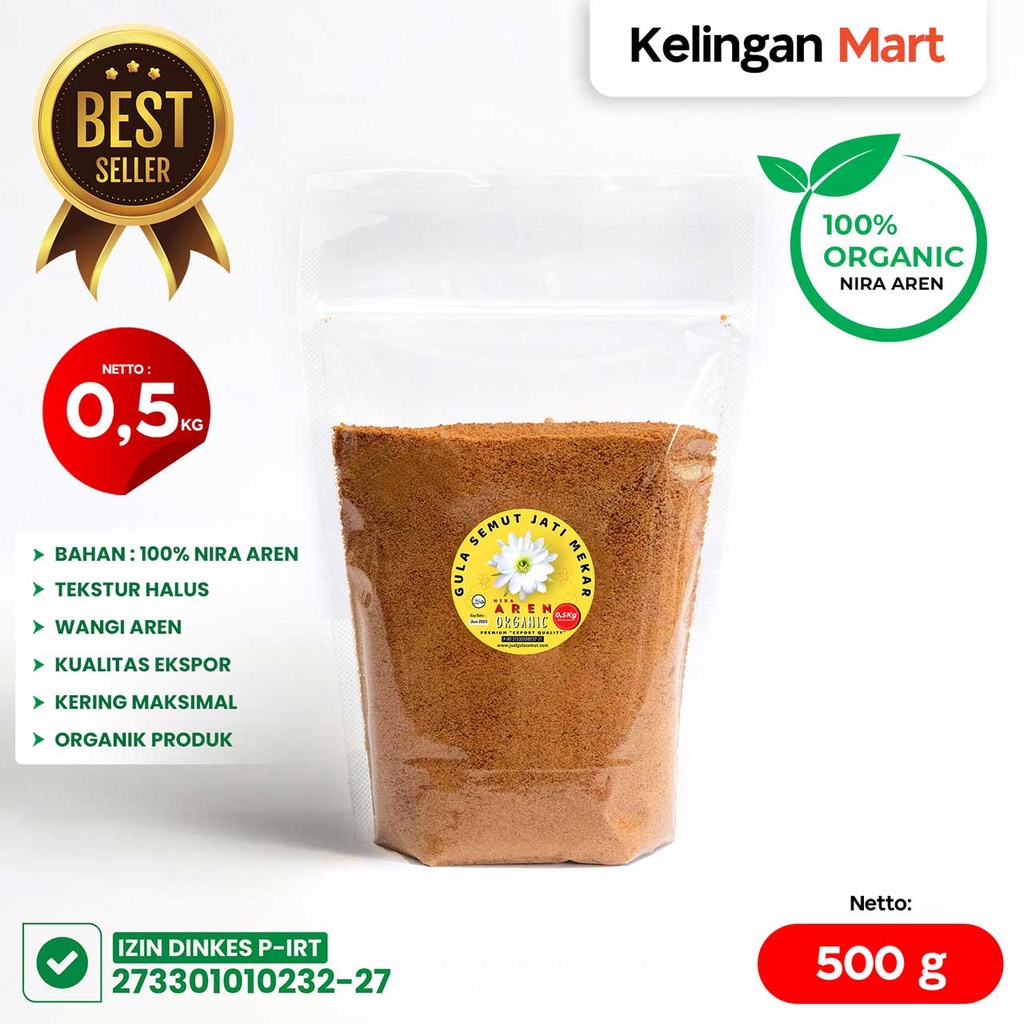 Jual Gula Aren Asli Semut Bubuk Organik Palm Sugar 500 Gram Murah ...
