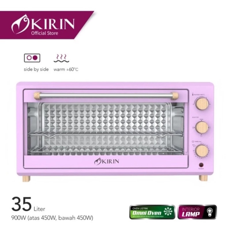 Jual OVEN + MICROWAVE KIRIN 350 WB Model terbaru bisa muat 2 loyang ...