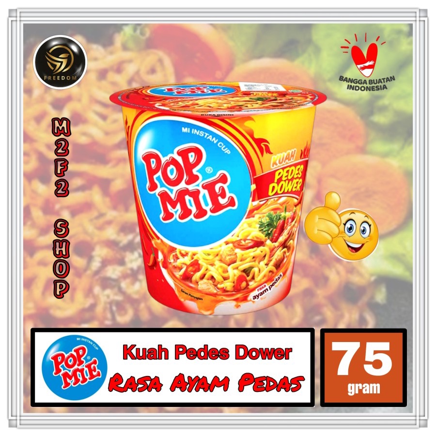 Jual POP MIE | Mi Instan Cup Kuah Pedes Dower Ayam Pedas - 75 gr ...