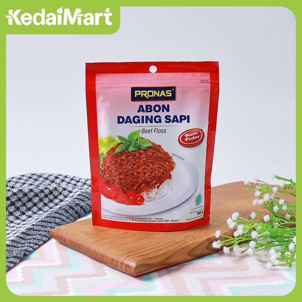 Jual Pronas Abon Daging Sapi Rasa Pedas 100 Gram | Shopee Indonesia