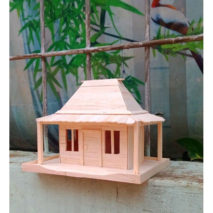 Jual Miniatur Rumah Adat Joglo Dari Stik Es Krim Shopee Indonesia