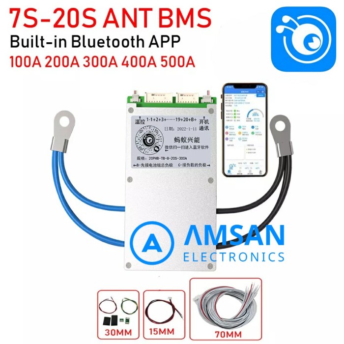Jual ANT BMS 7S-16S 8-20S 40A 80A 120A 140A Smart BMS Li-ion LiFePO4 ...