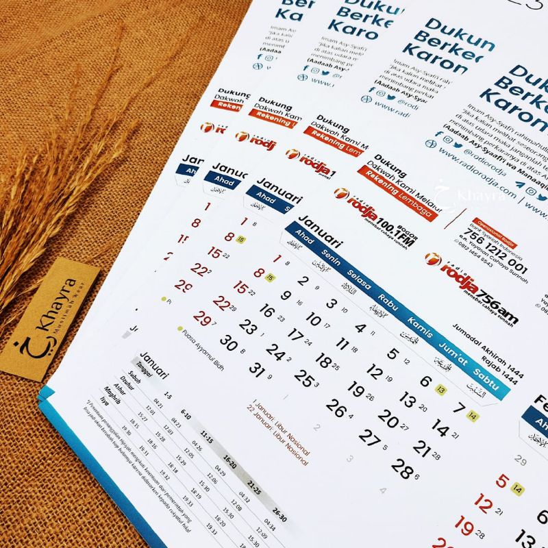 Jual Kalender Rodja Kalender Dinding Kalender Hijriyah dan Masehi ...