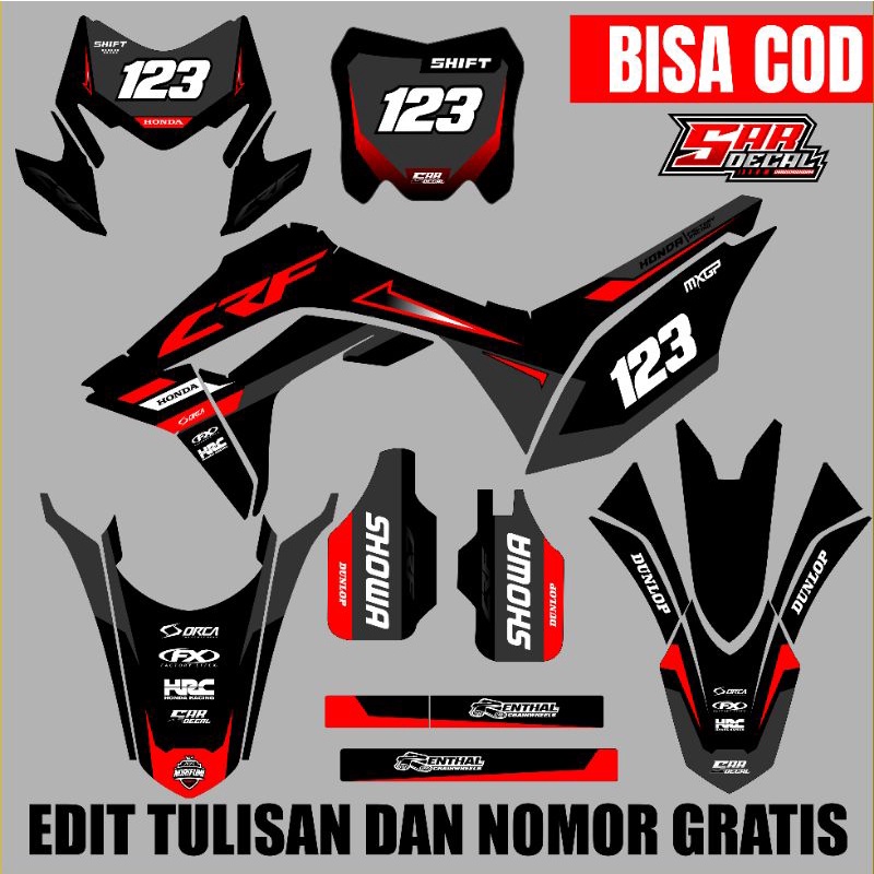 Jual DECAL CRF 150L FULL BODY - DECAL SUPERMOTO MOTO CROSS - DECAL CRF ...