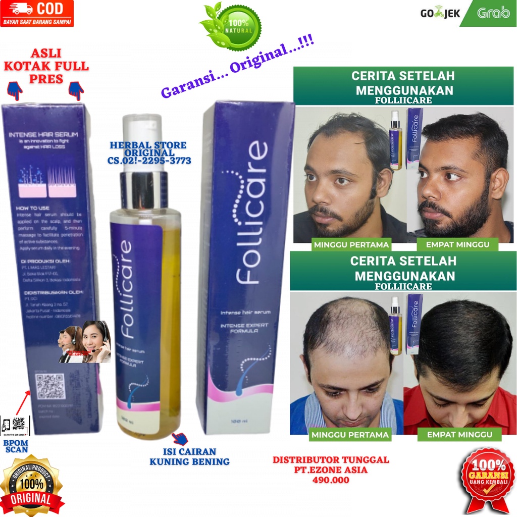 Jual FOLLICARE HAIR SRUM ASLI OBAT PENUMBUH RAMBUT ATASI KEBOTAKAN DAN ...