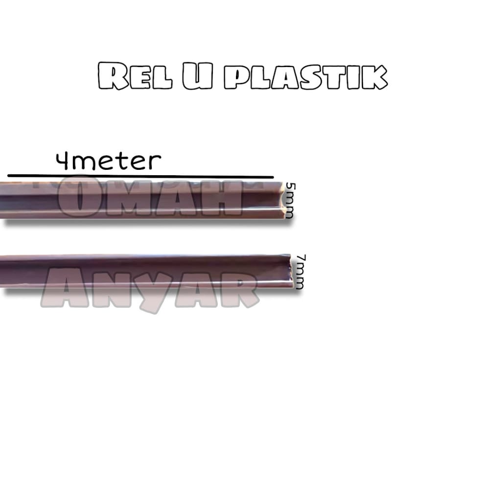 Jual Rel T Aluminium Sliding Lis Plastik U 5 7 mm Roda Plastik Sliding ...